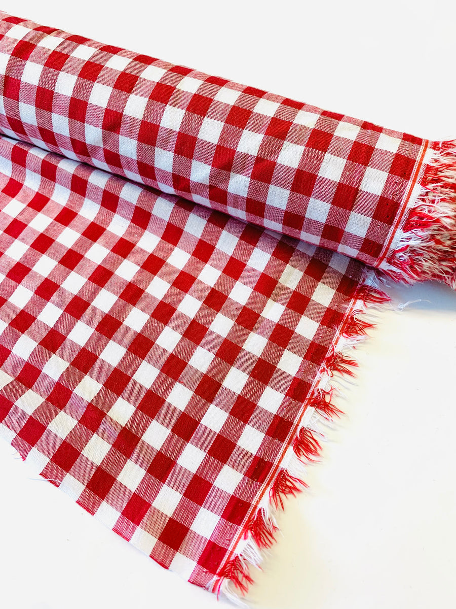 COTTON GINGHAM CHECK 1/4 inch – The Selvedge Society