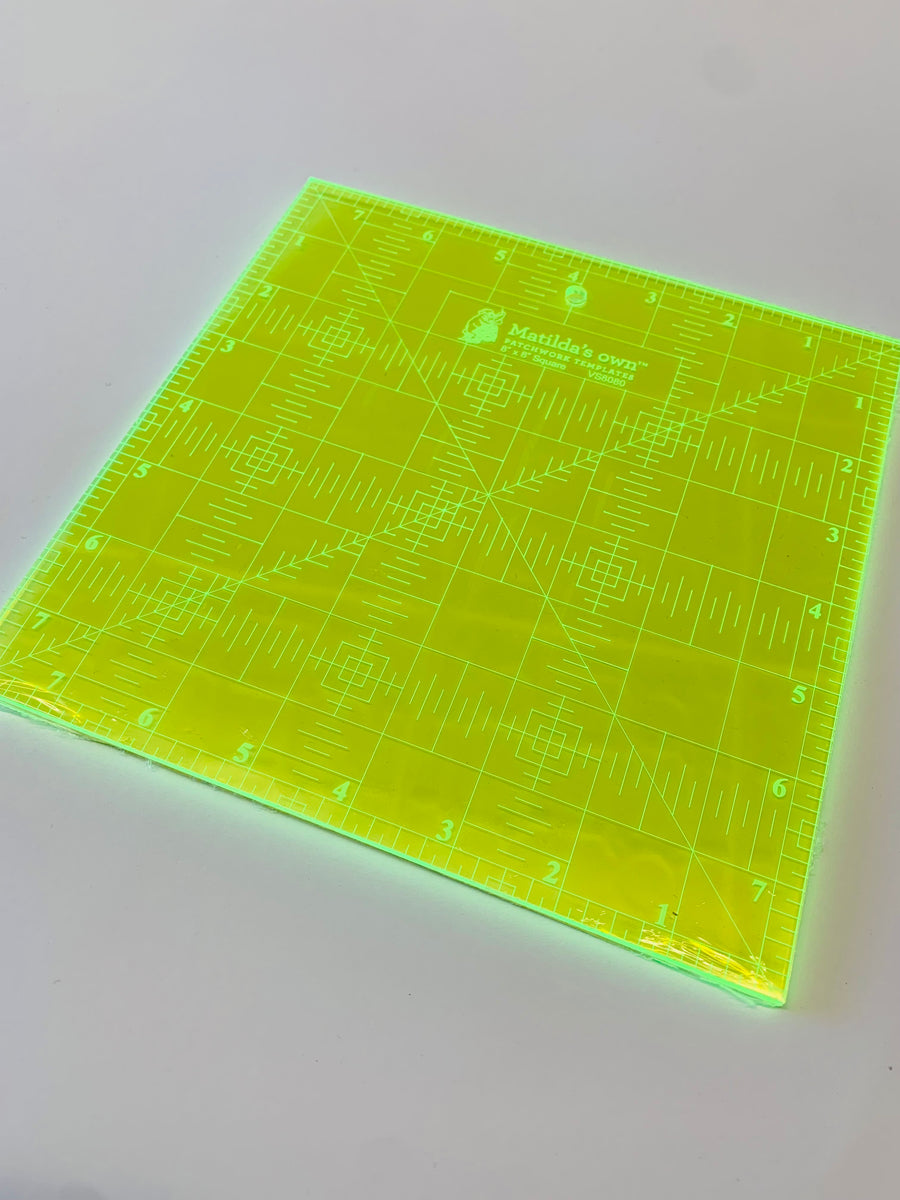 Matilda's Own Quilting Ruler 8” x 8” Square – The Selvedge Society