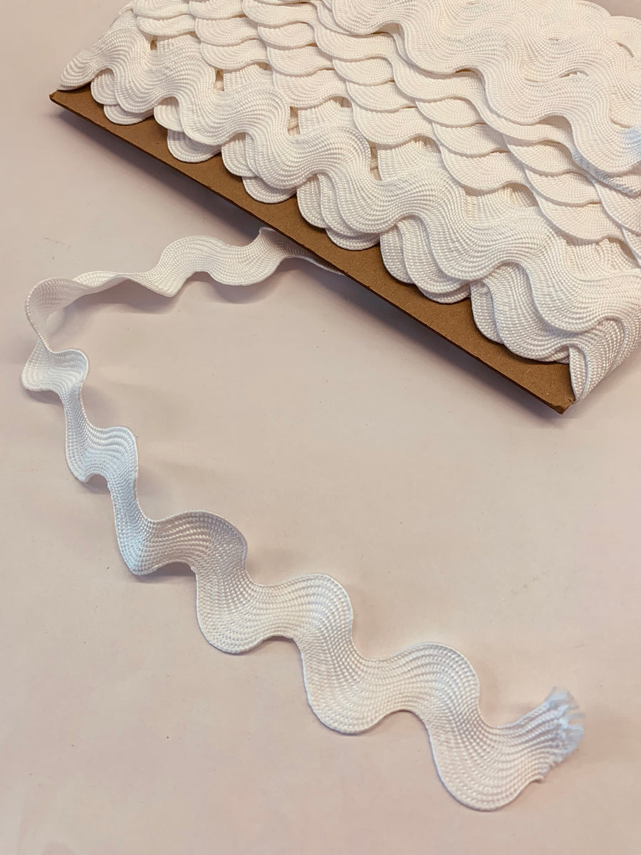 Jumbo Ric Rac trim/ White – The Selvedge Society