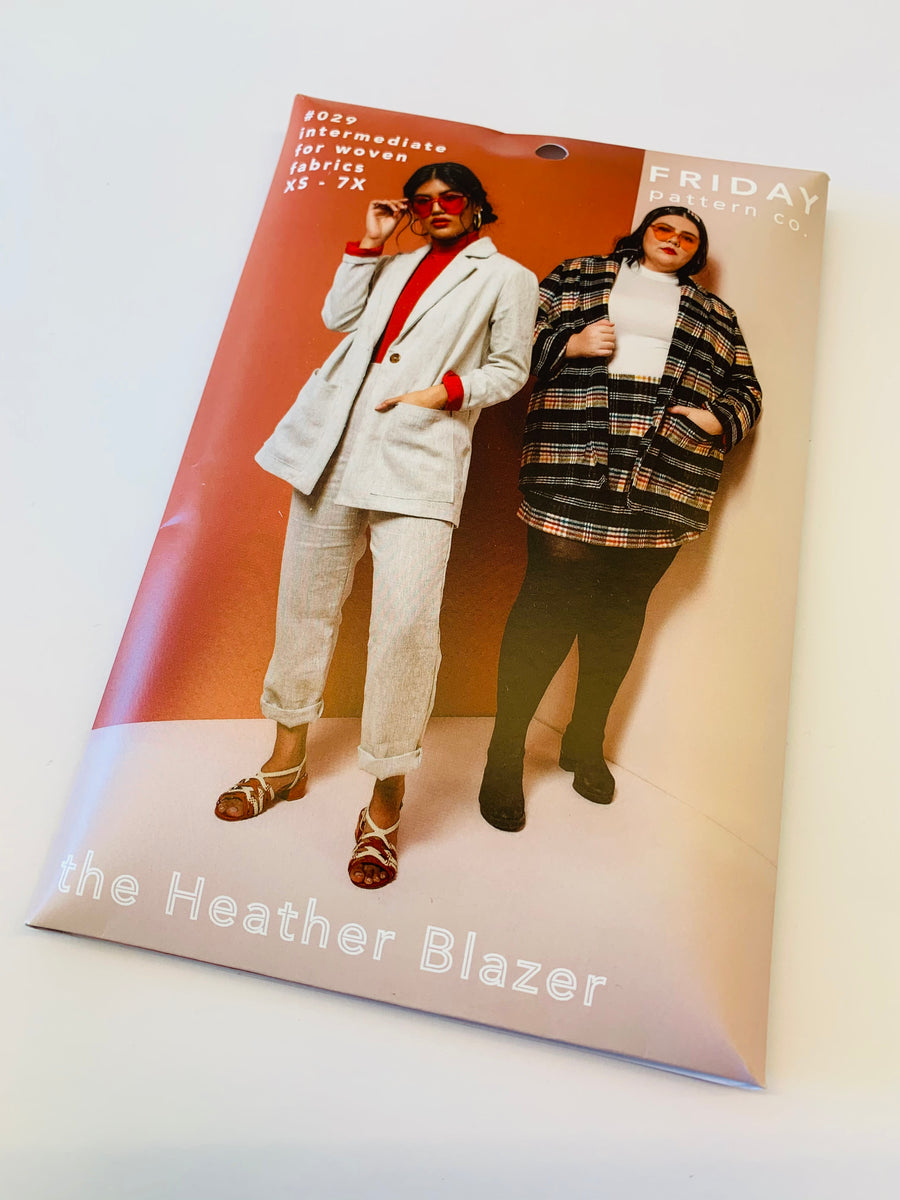 Friday Pattern Company Heather Blazer Sewing Pattern – The Selvedge Society