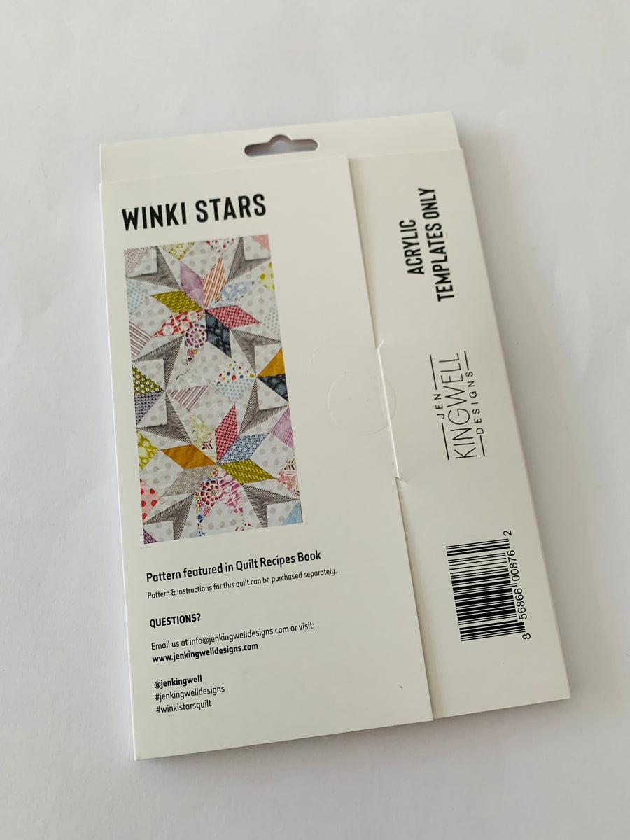 Jen Kingwell: Winki Stars acrylic template set – The Selvedge Society